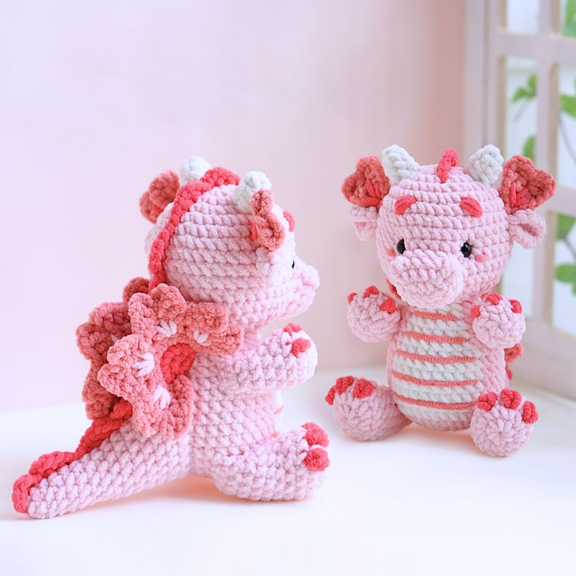 Cherry Blossom Dragon Crochet: Crochet pattern | Ribblr