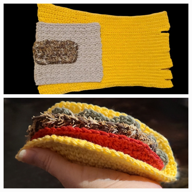 Taco tamale dish set: Crochet pattern | Ribblr