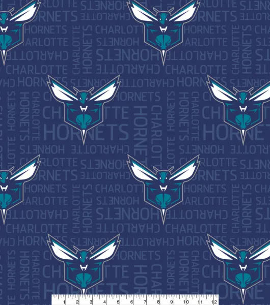 Charlotte Hornets Toss Wordmark NBA Fleece Fabric by Joann | Joann x Ribblr