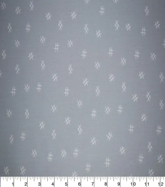 Quilter’s Showcase Dash Marks On Pearl Blue Cotton Fabric | Ribblr x JOANN