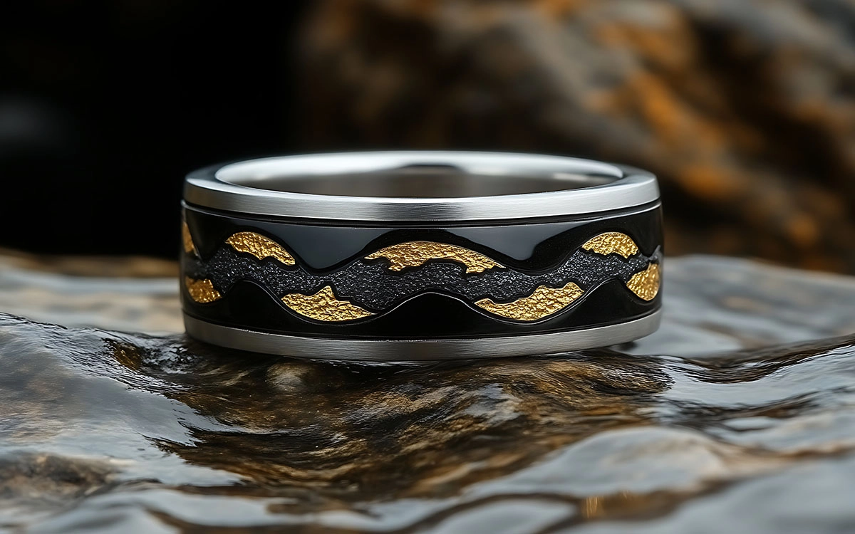 A Guide Gold and Black Ion Plated Stainless Steel Jewelry