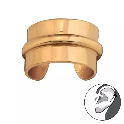 Appealing Plain Sterling Silver Ear Cuff and Ear Pin