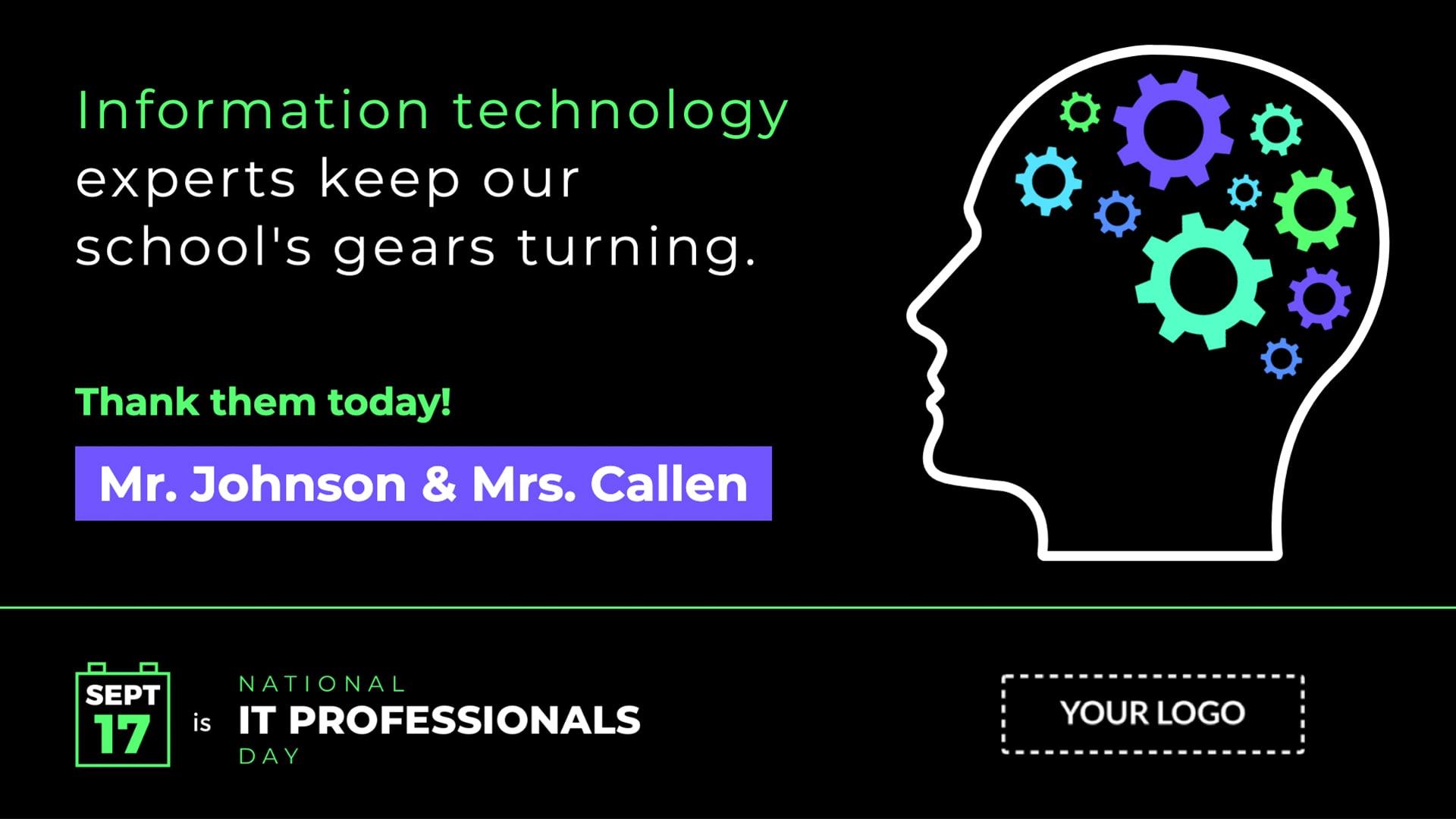 IT Professionals Day - Digital Signage Template