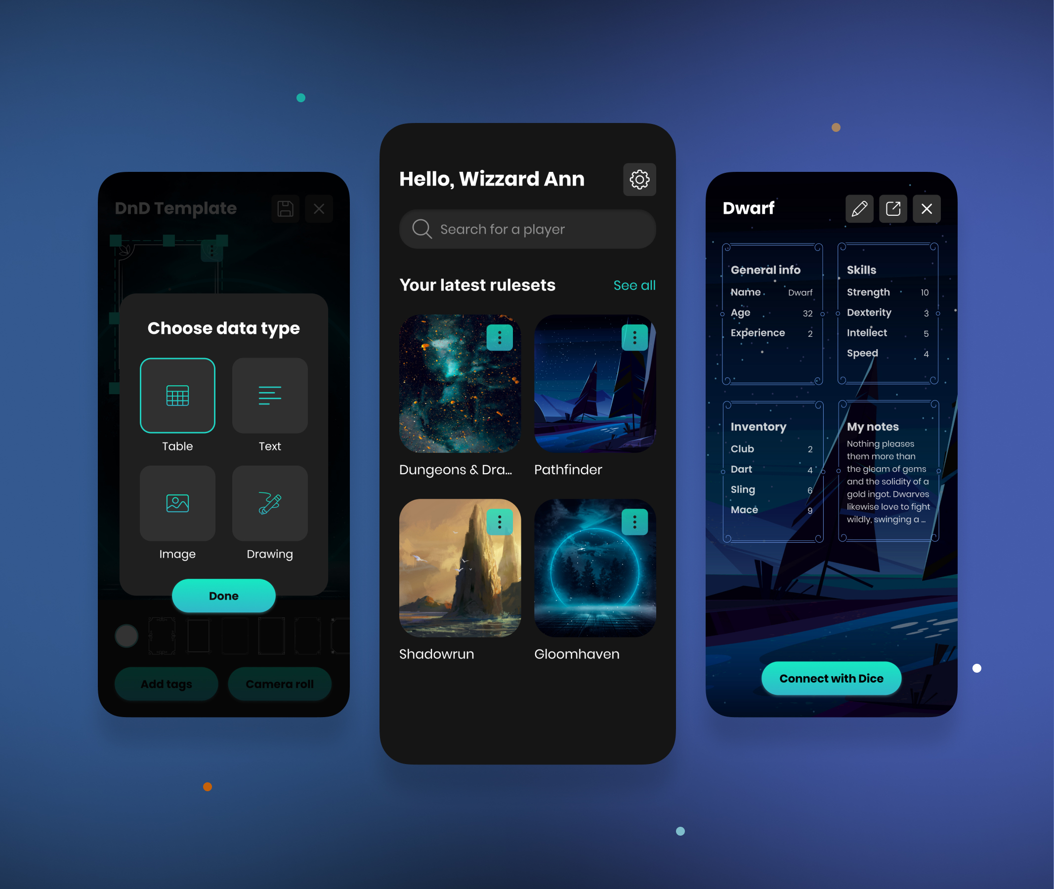 Character Sheet App With IoT Integration - A Marketing Story By Celadonsoft