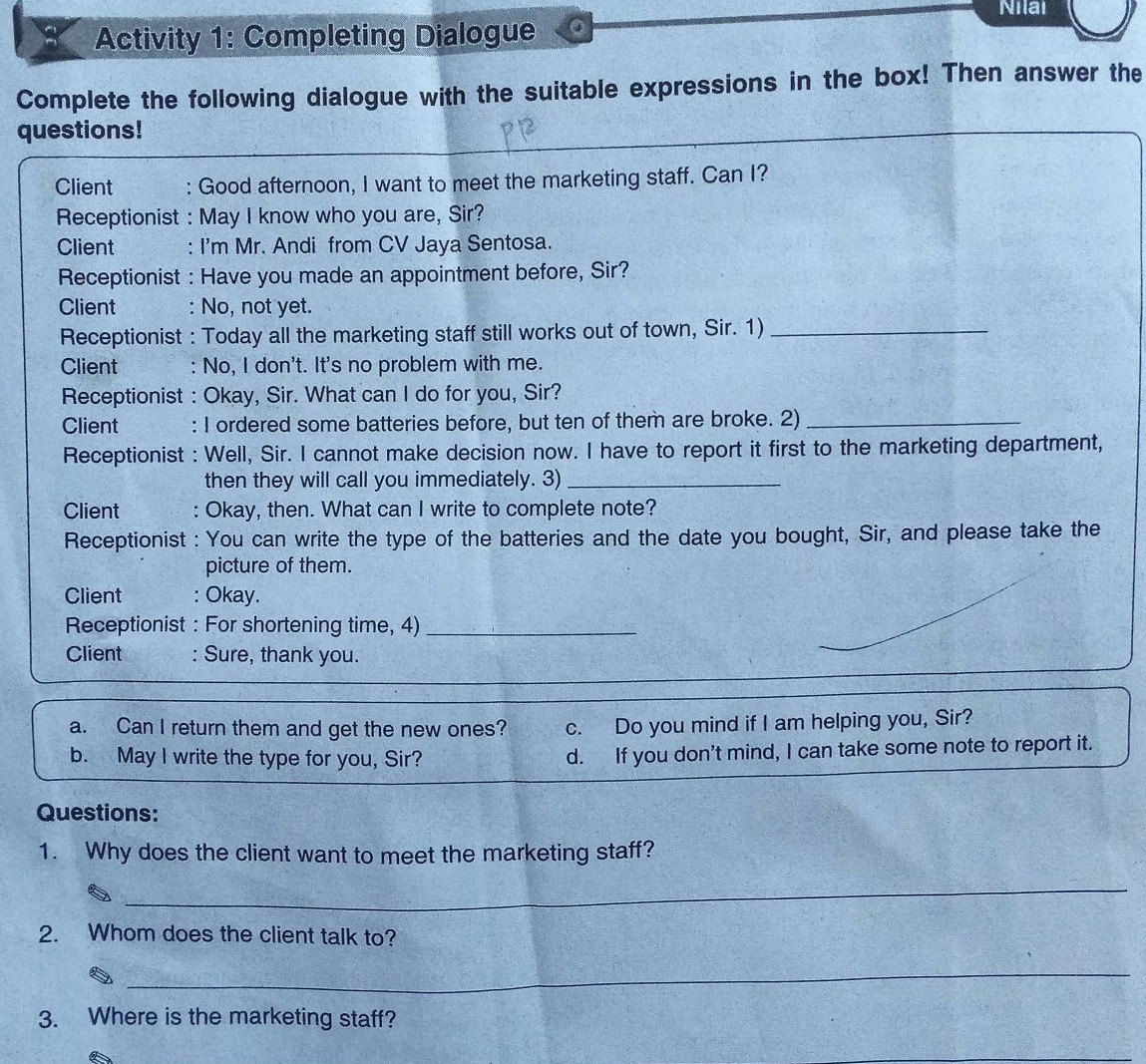 Bantu jawab dong kak yang di bagian Questions aja... Bantu jawab dong kak yang di bagian Questions aja...