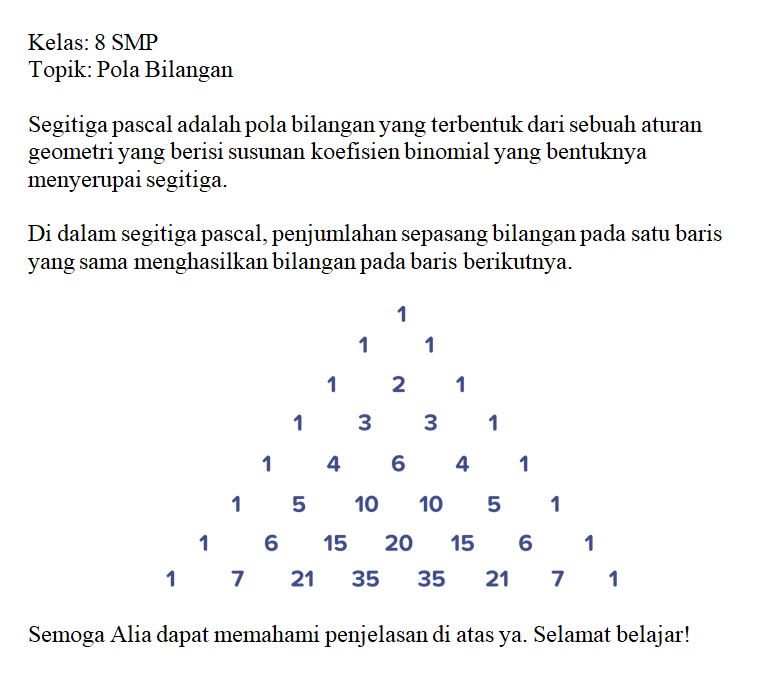 apa itu segitiga pascal...
