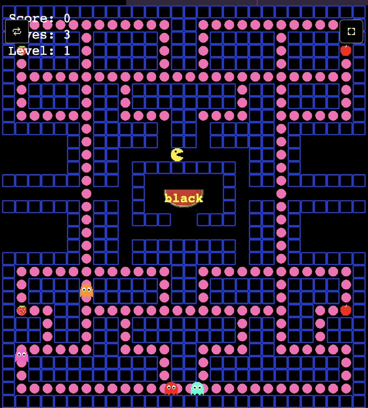 Pacman Word Gobble 🕹️ Rosebud AI Vibe Code Games