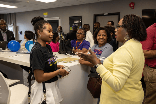 NSBE-SCP members actively recruit new members during a membership drive ...