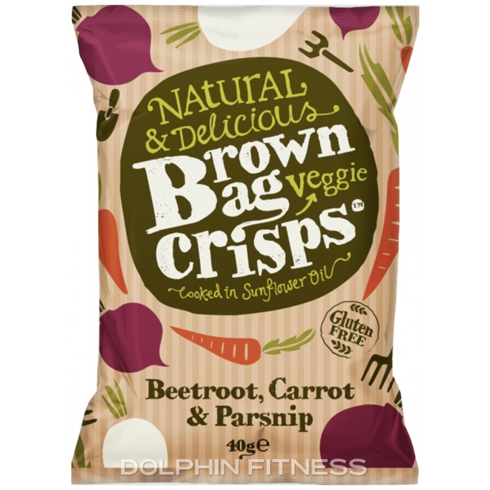 Brown Bag Crisps Veggie Crisps Beetroot, Carrot & Parsnip 1 x 40g