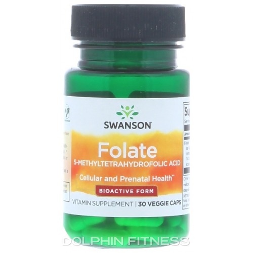 Swanson Folate 5-Methyltetrahydrofolic Acid 680 mcg 30 Veggie Capsules