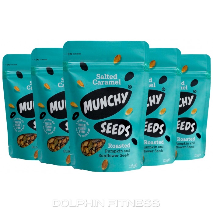 Munchy Seeds Salted Caramel Roasted Pumpkin and Sunflower Seeds 6 x 125g