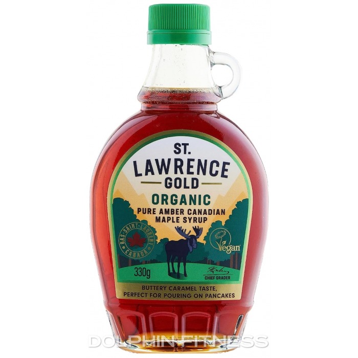 St Lawrence Gold Pure Organic Canadian Maple Syrup Grade A Amber 1 x 330g