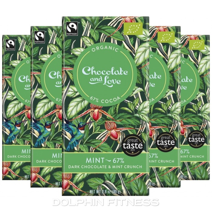 Chocolate and Love Dark Chocolate With Mint Crunch 14 x 80g