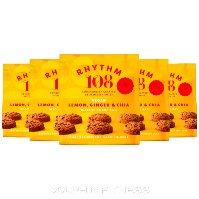Rhythm 108 Lemon Ginger Chia Biscuit 8 x 135g