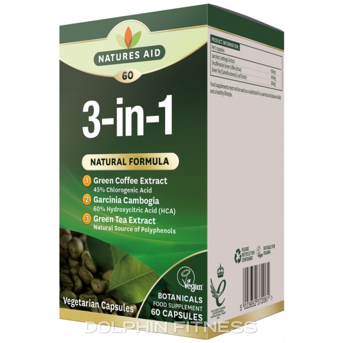 Natures Aid 3-in-1 Natural Formula 60 Vegetarian Capsules