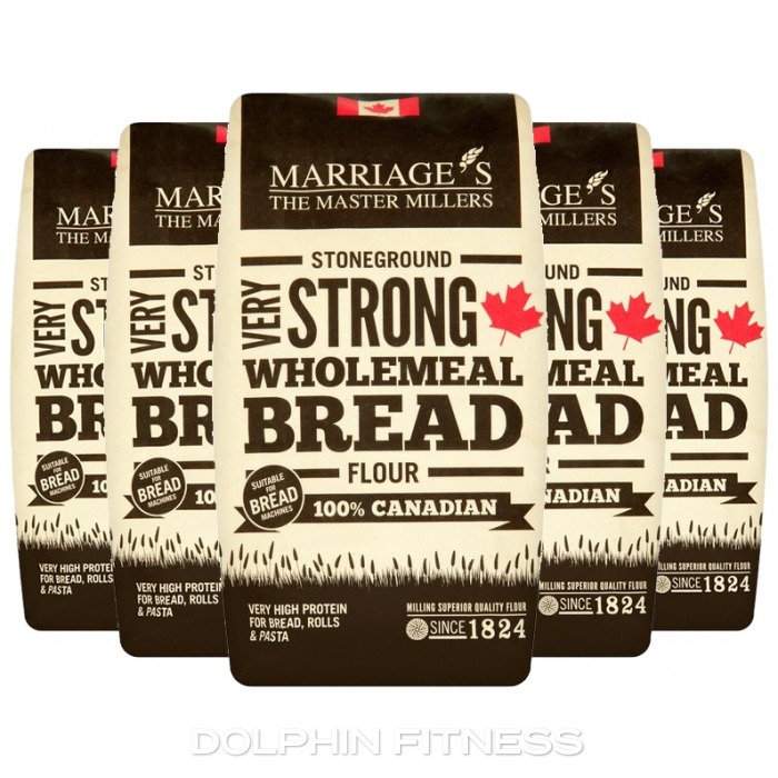 Marriages Millers 100% Canadian Wholemeal Flour Very Strong 5 x 1.5 kg
