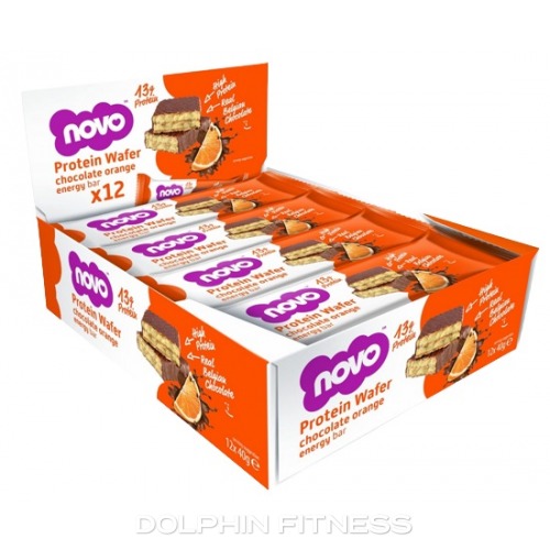 NOVO Nutrition Protein Wafer 12 Bars Strawberries & Cream