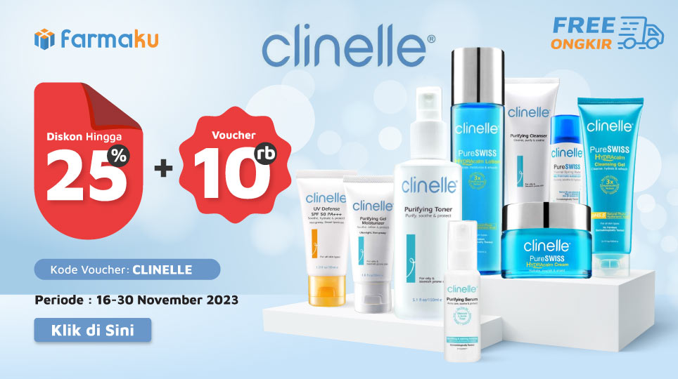 Clinelle Skincare Week, Disc up to 25% + Voucher 10RB | Farmaku