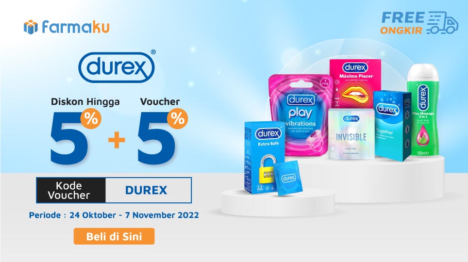 Durex Diskon Hingga 5% & voucher 5% | Farmaku