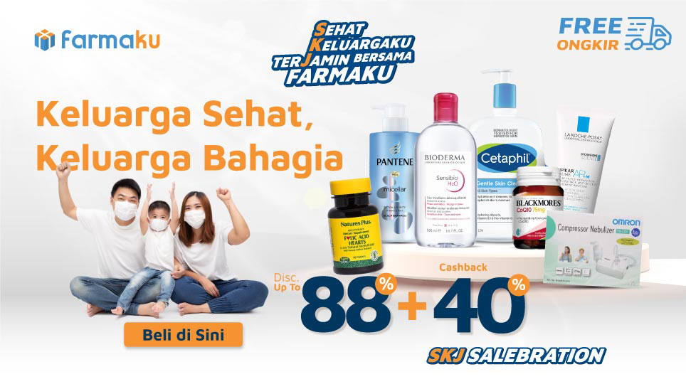 Jaminan Keluarga Sehat, Diskon up to 88% + Cashback 40% | Farmaku