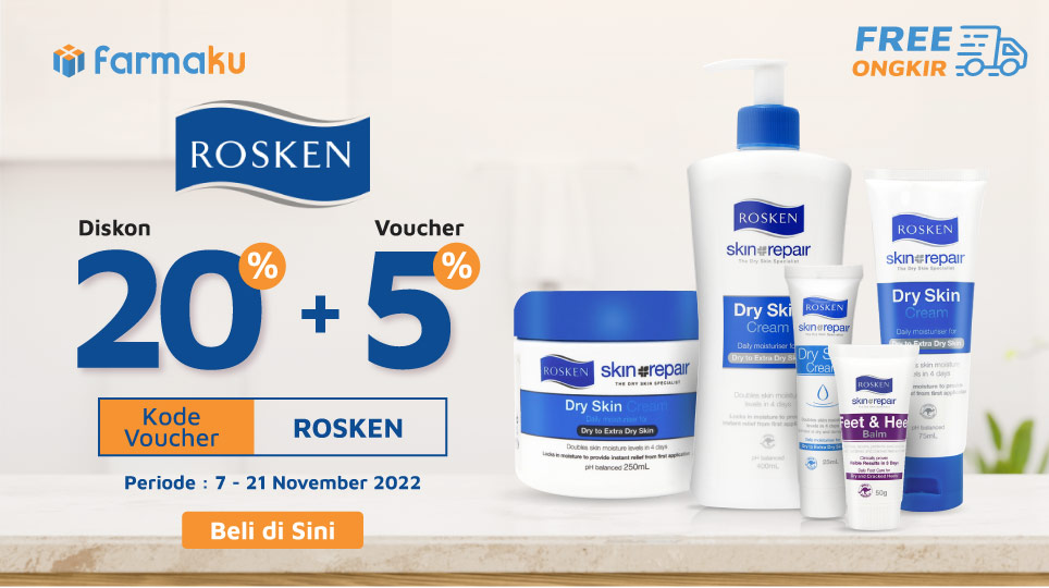 Promo Rosken Skin Repair, Diskon Hingga 20% + Voucher 5% | Farmaku