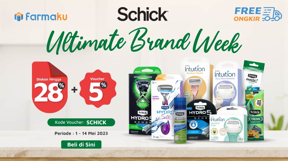 Shave Safely Schick, Diskon Hingga 28% + 5% | Farmaku