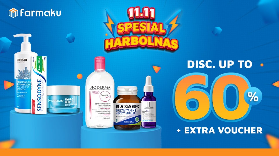 Promo 11.11 Spesial Harbolnas Diskon hingga 60% | Farmaku