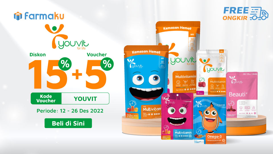 Promo Youvit Multivitamin, Diskon Hingga 15% + 5% | Farmaku