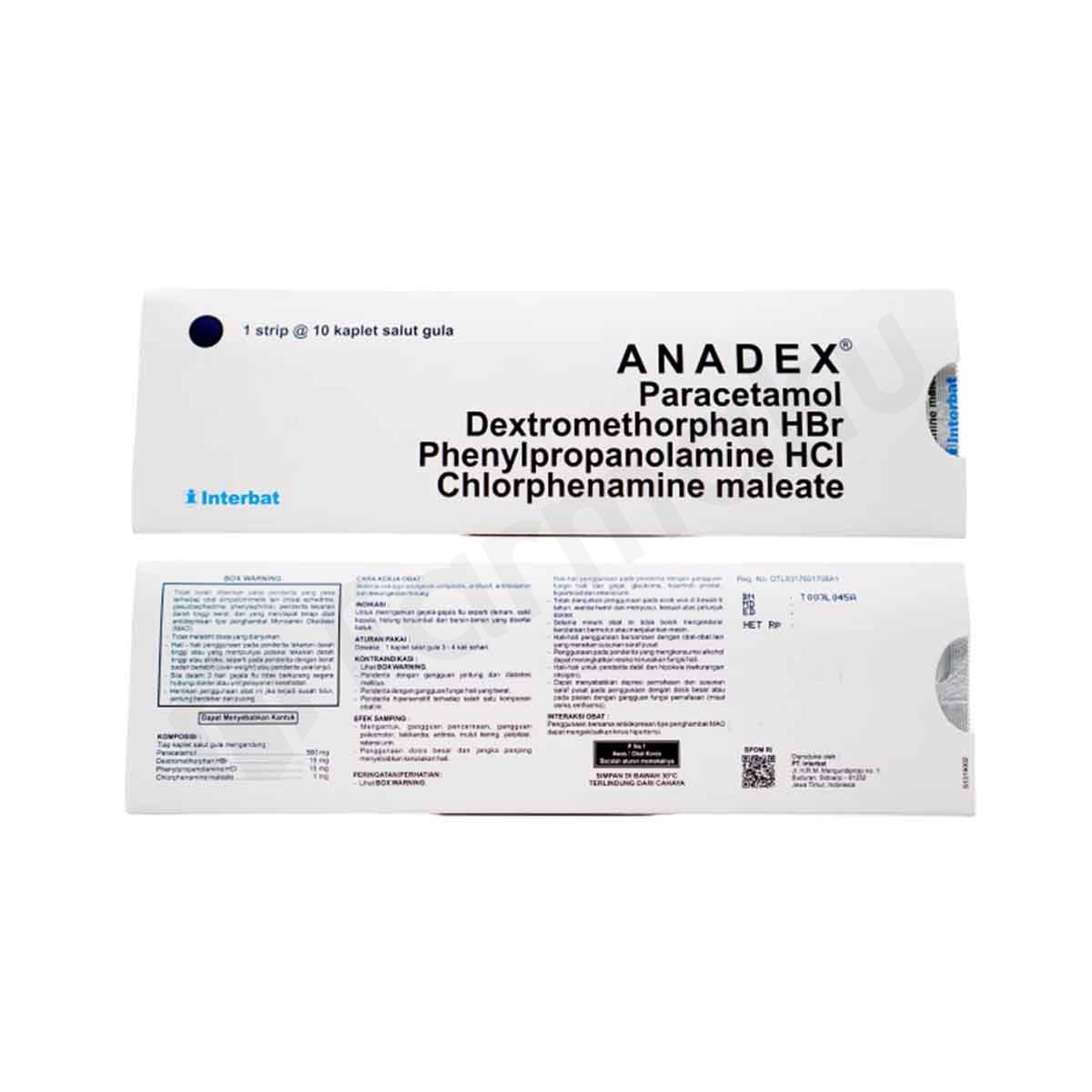 Anadex Strip 10 Tablet | Farmaku