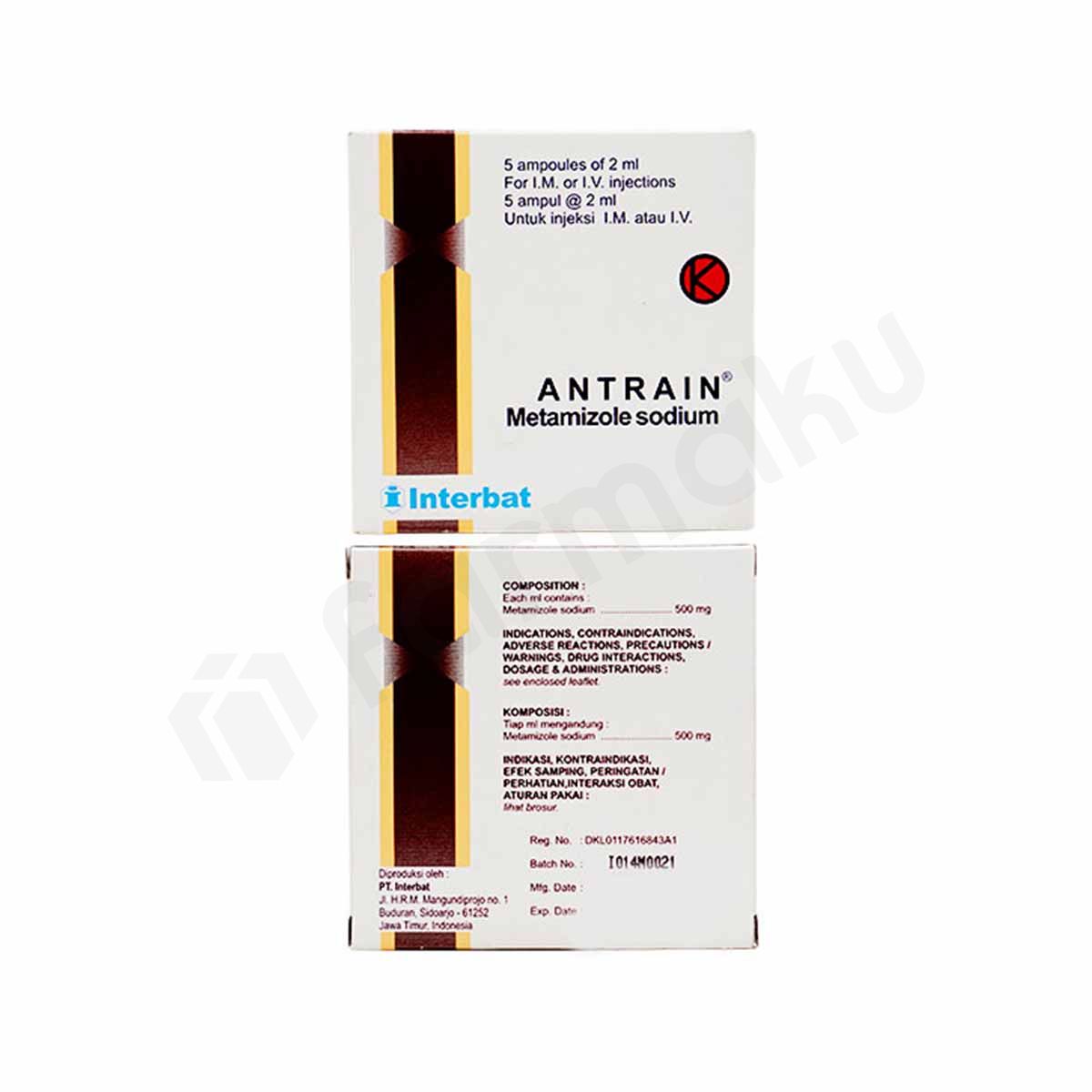 Jual Obat Antrain Injeksi metamizole sodium | Farmaku