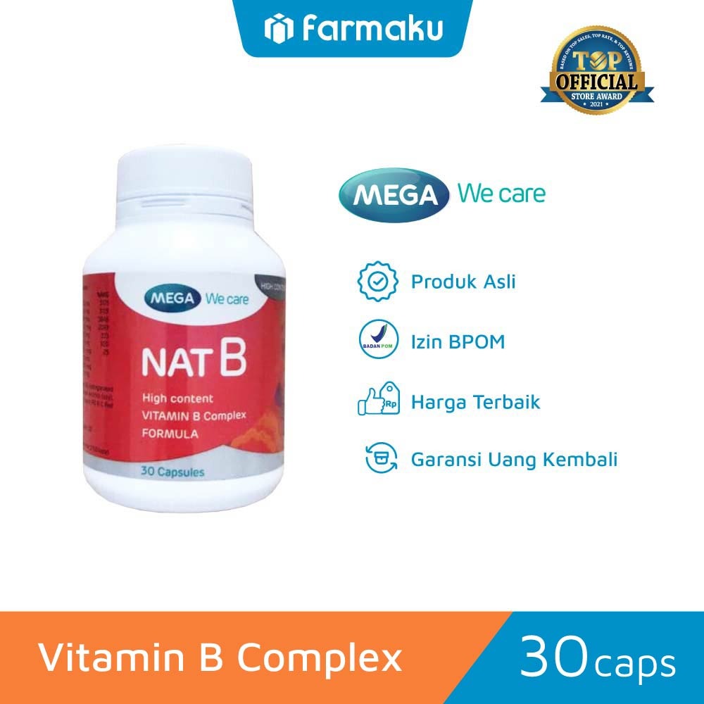 Jual Nat B Vitamin B Compex Botol 30 Caps | Farmaku