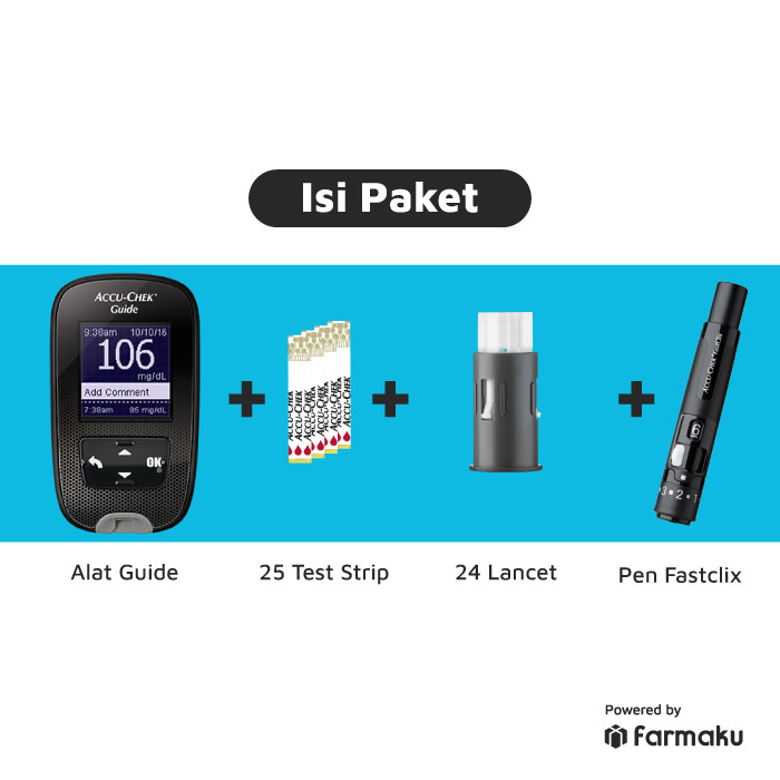 Accu-Chek Guide Pack (Meter + 25S + Pen + Lancet 24S) | Farmaku