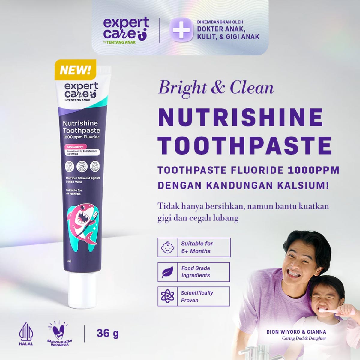 Expert Care Nutrishine Toothpaste Tube 36 gr | Farmaku