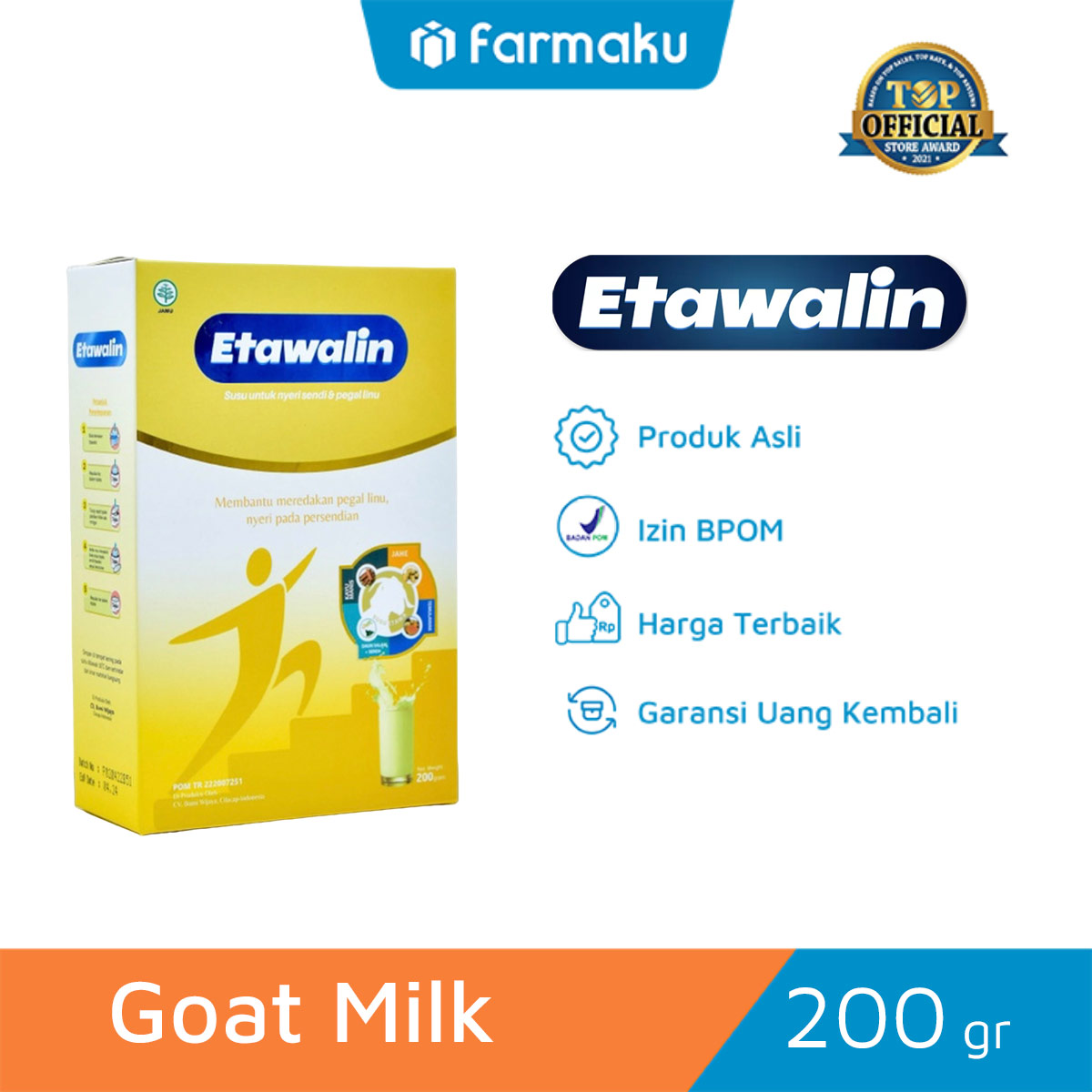 Etawalin Susu Kambing Etawa 200 gr | Farmaku Etawalin Susu Kambing Etawa 200 gr | Farmaku