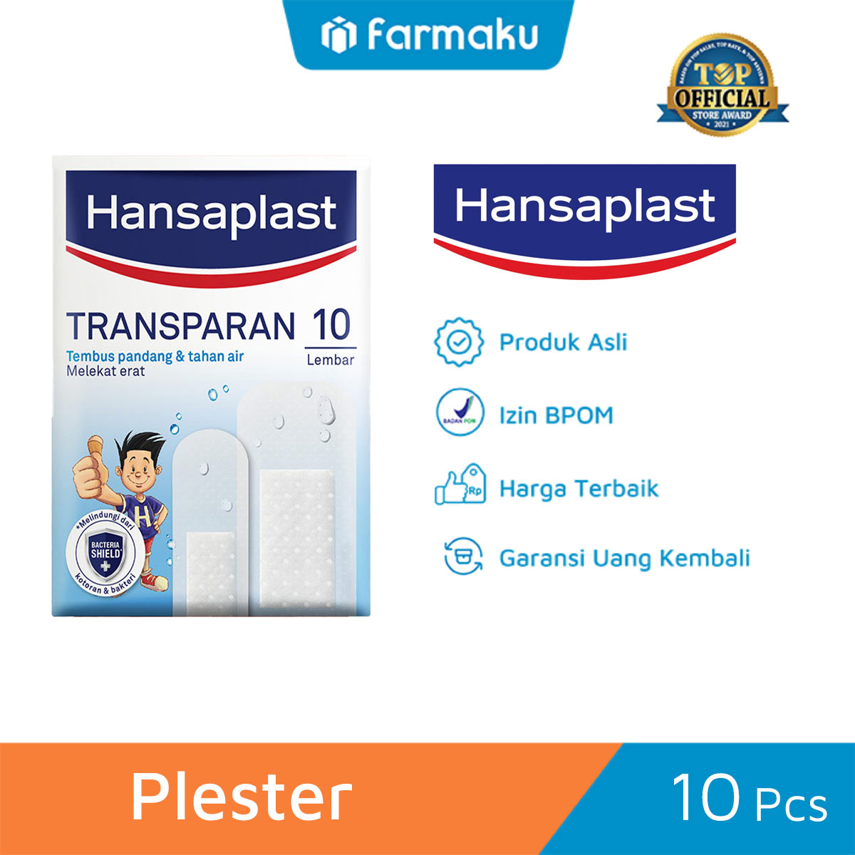 Hansaplast Plester Kain Elastis Mix 10 Lembar | Farmaku
