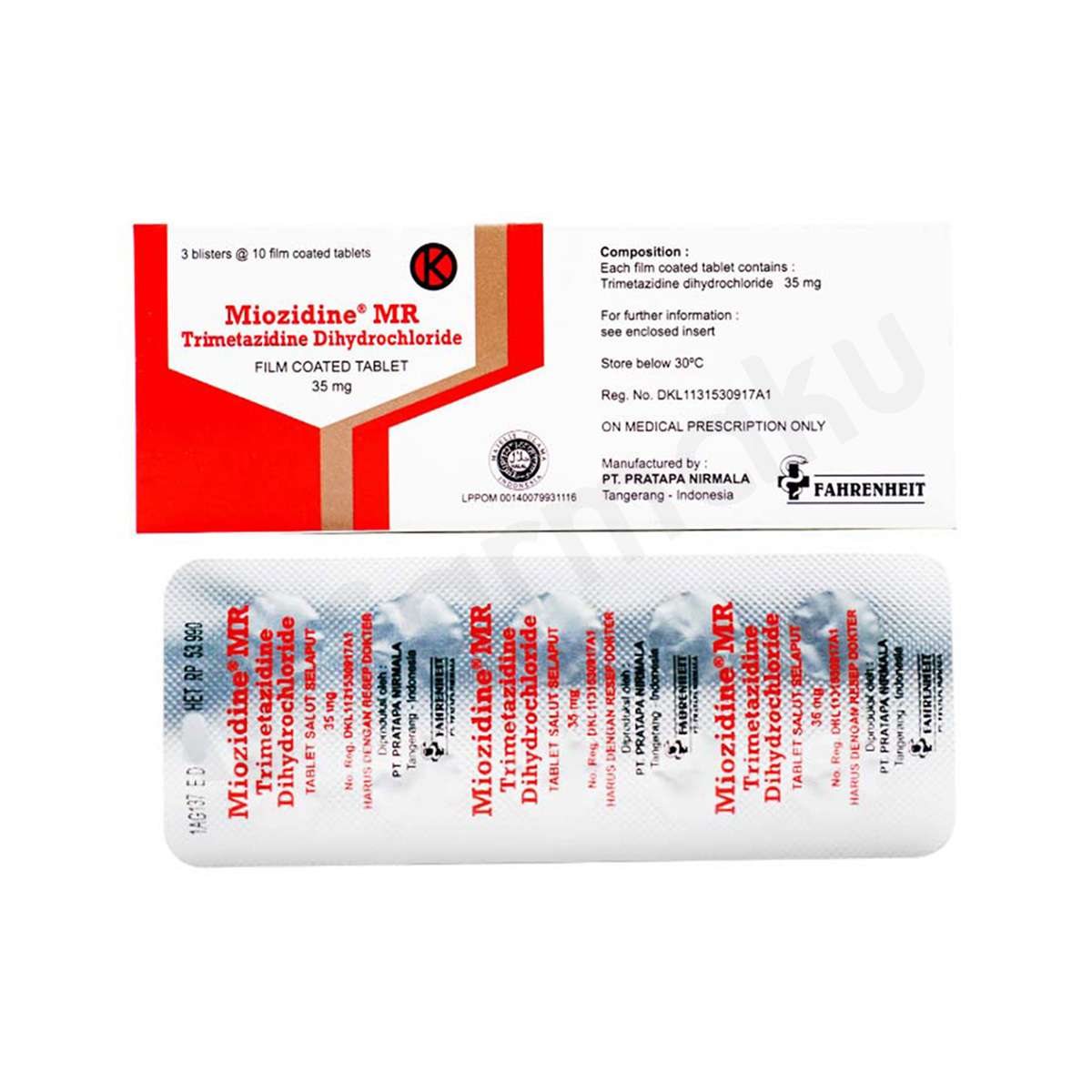 Trimetazidine: Daftar Obat dan Harga | Farmaku