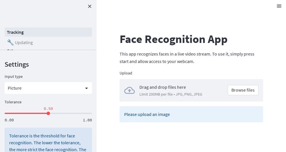 Tracking · Streamlit