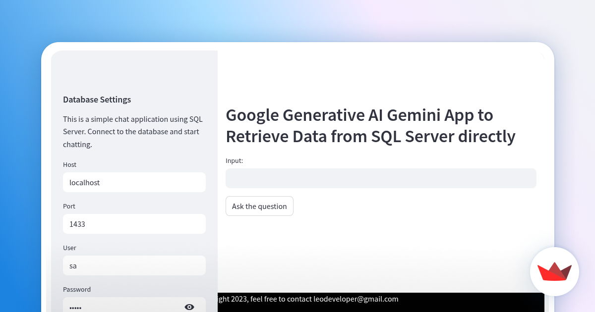 Google Generative AI Gemini App to Retrieve Data from SQL Server directly