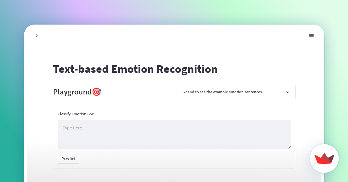 Text Based Emotion Recognition Application