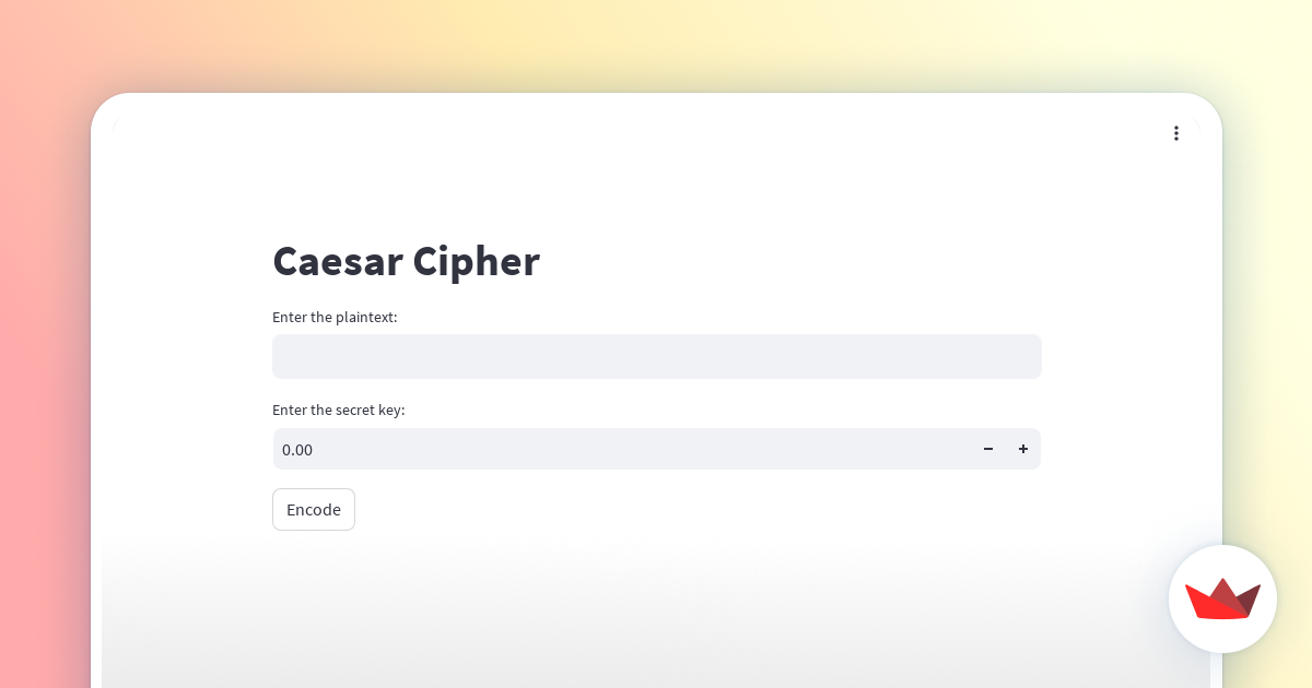 CaesarCipher · Streamlit