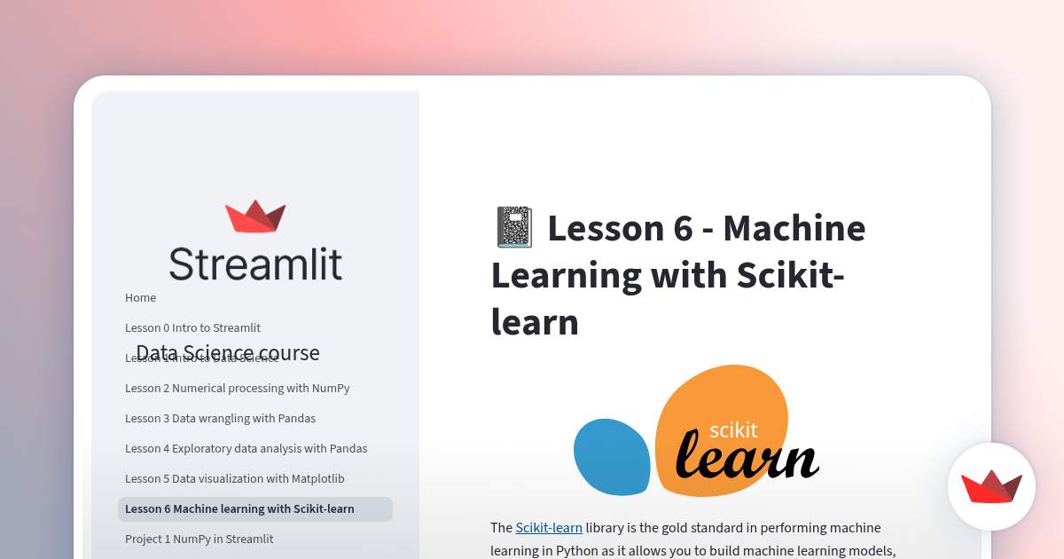 Lesson 6 - Machine Learning with Scikit-learn