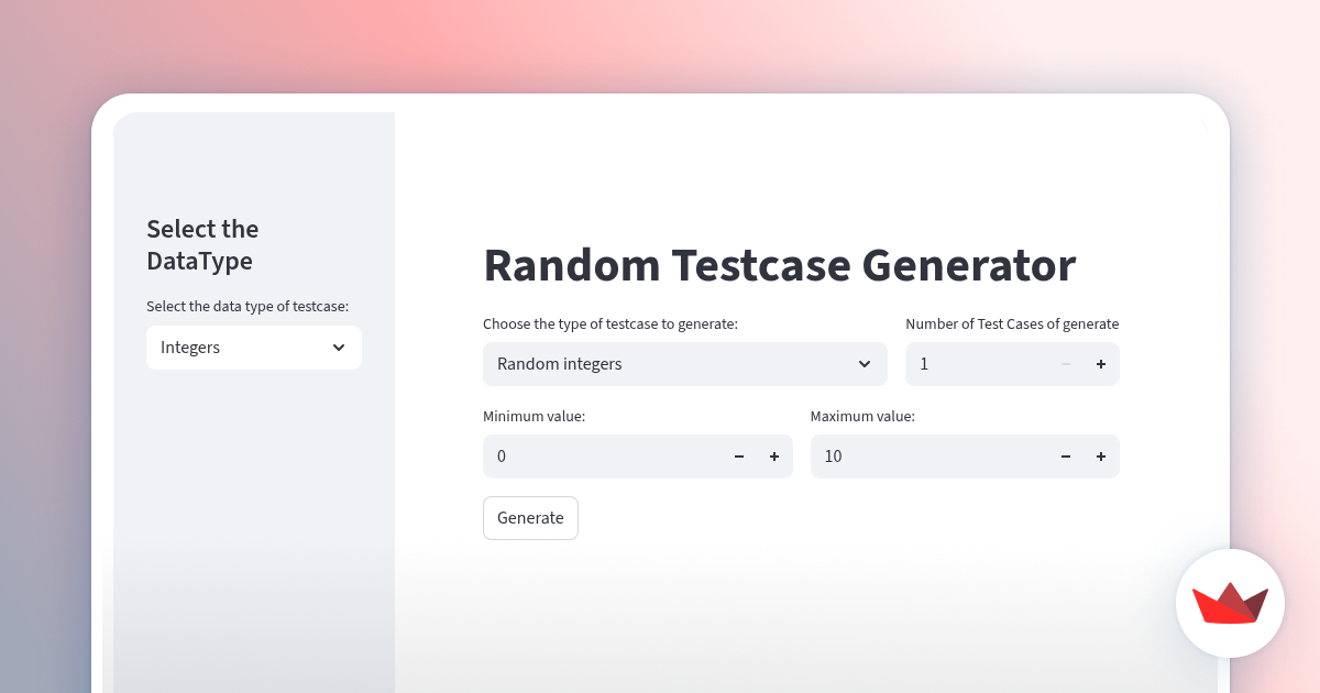 Random Testcase Generator