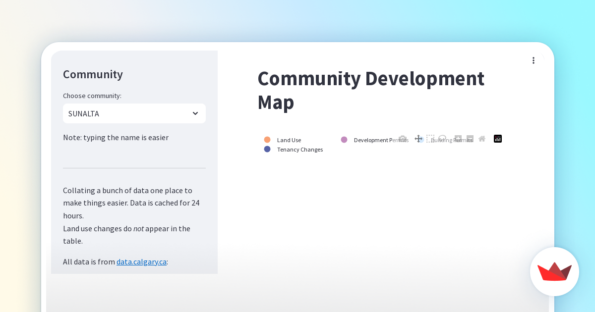 Calgary Communities Development Map