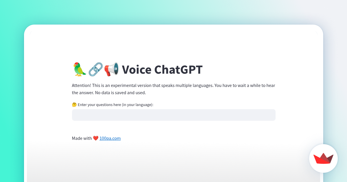 Voice ChatGPT