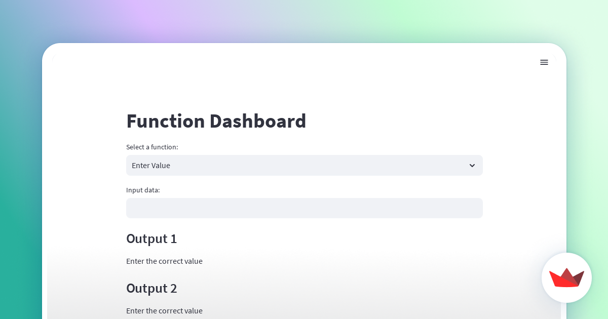 Function Dashboard