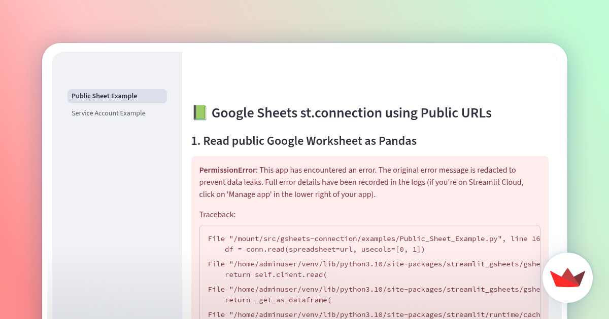 Public Sheet Example · Streamlit