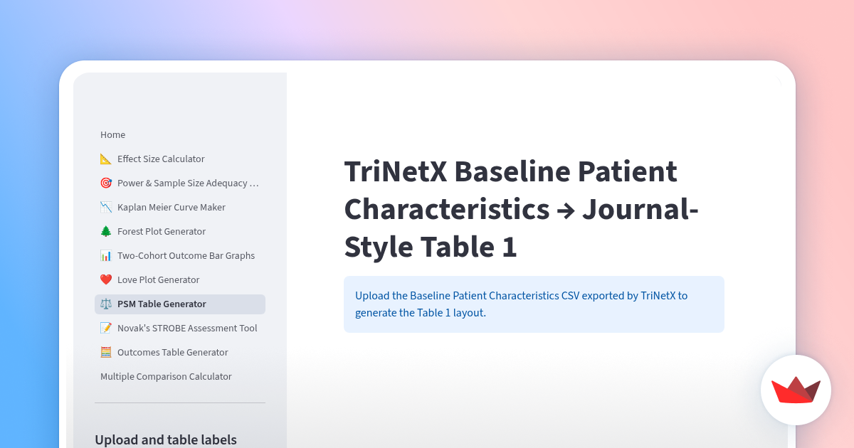 TriNetX Table 1 Generator