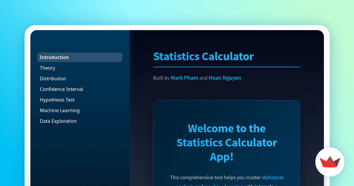 Streamlit Statistics Calculator