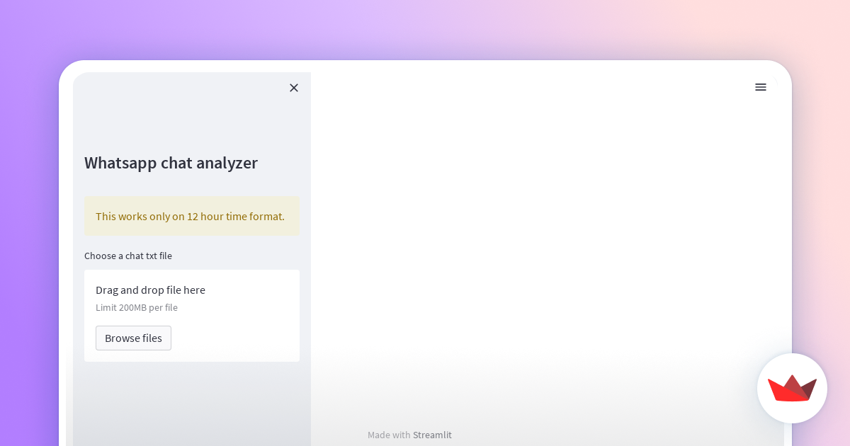 WhatsApp Chat analyzer