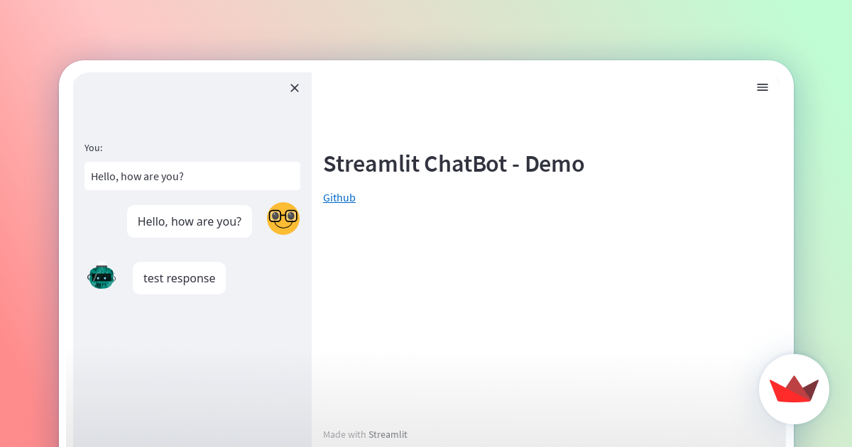 Streamlit ChatBot - Demo Streamlit ChatBot - Demo